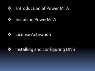 power mta | PPTX | Email | Internet
