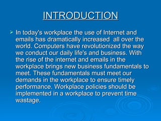 Presentation1.Ppt Email And Internet | PPT | Email | Internet