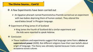 origin of language , the divine source theory ppts .pdf