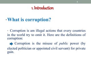 Corruptions and Strategies to reduce corruptions in Cambodia | PPTX