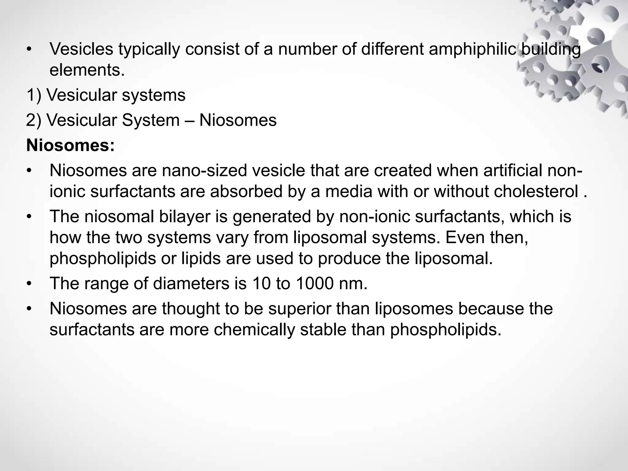 Presentation on niosomes in pharma .pptx