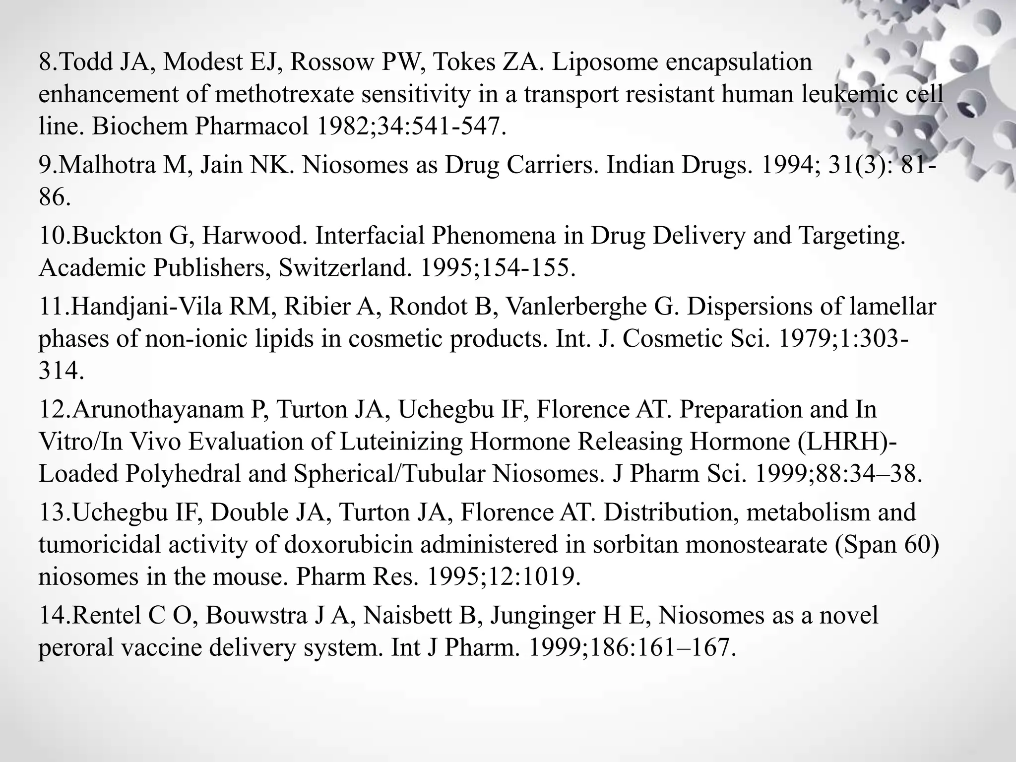 Presentation on niosomes in pharma .pptx