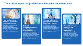 Professionalism in Pharmacy Practice Foundational Principles Powerpoint ...
