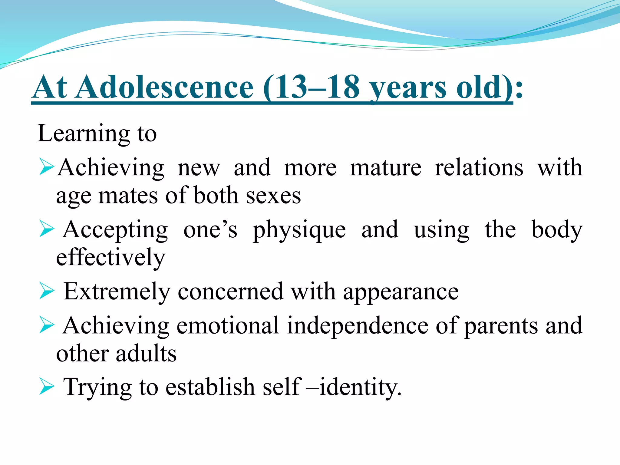 Developmental Task by Havighurst in the process of Development | PPTX