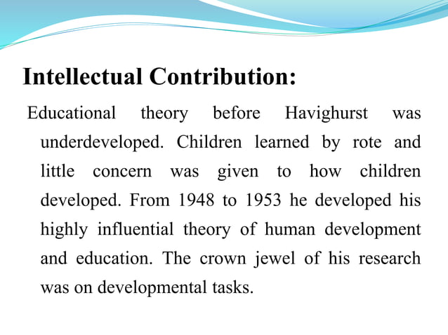 Developmental Task by Havighurst in the process of Development | PPTX