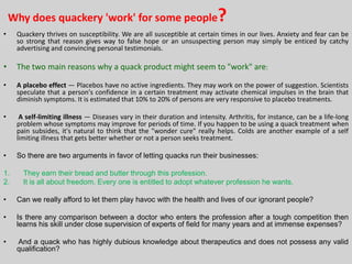 Quacks in action in Pakistan | PPTX | Infectious Diseases | Diseases ...