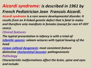 Presentation1, radiological imaging of aicardi syndrome. | PPTX