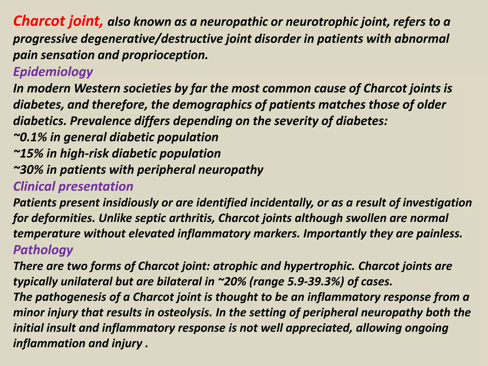 Presentation1, radiological imaging of diabetic foor and charcot joint ...