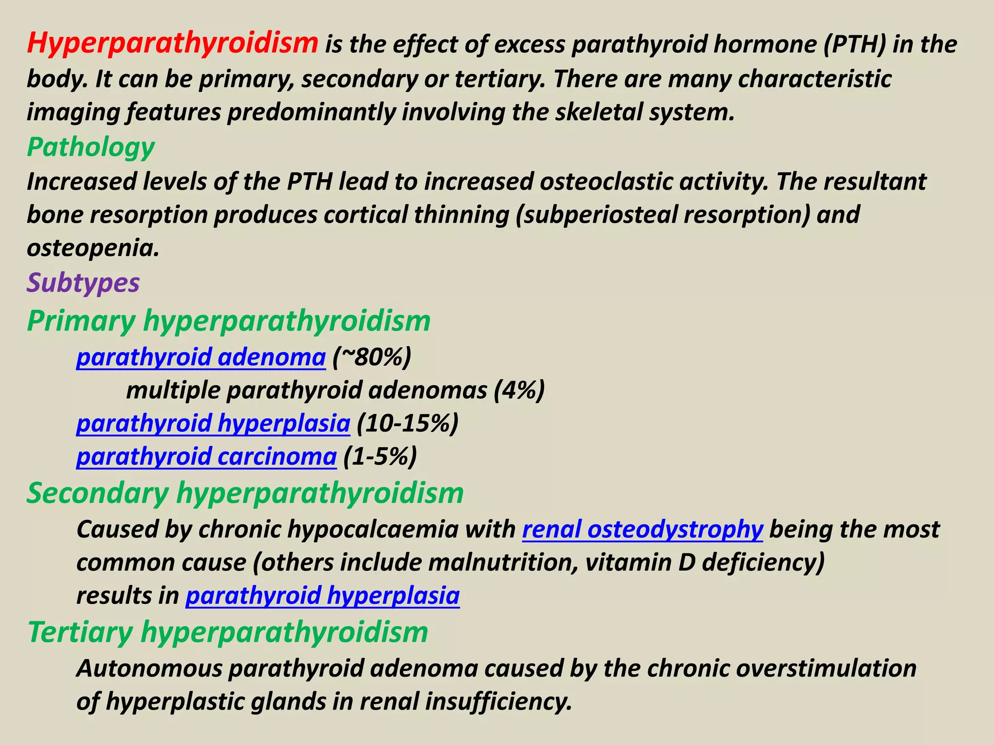 Presentation1, radiological imaging of hyperparathyroidism. | PPTX