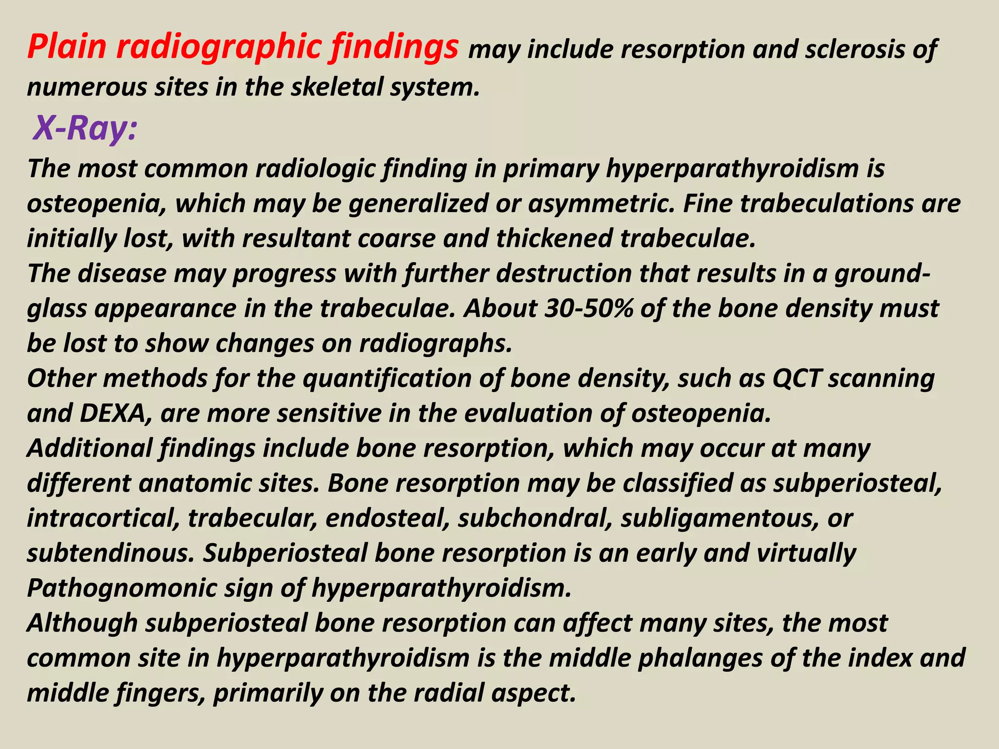 Presentation1, radiological imaging of hyperparathyroidism. | PPTX