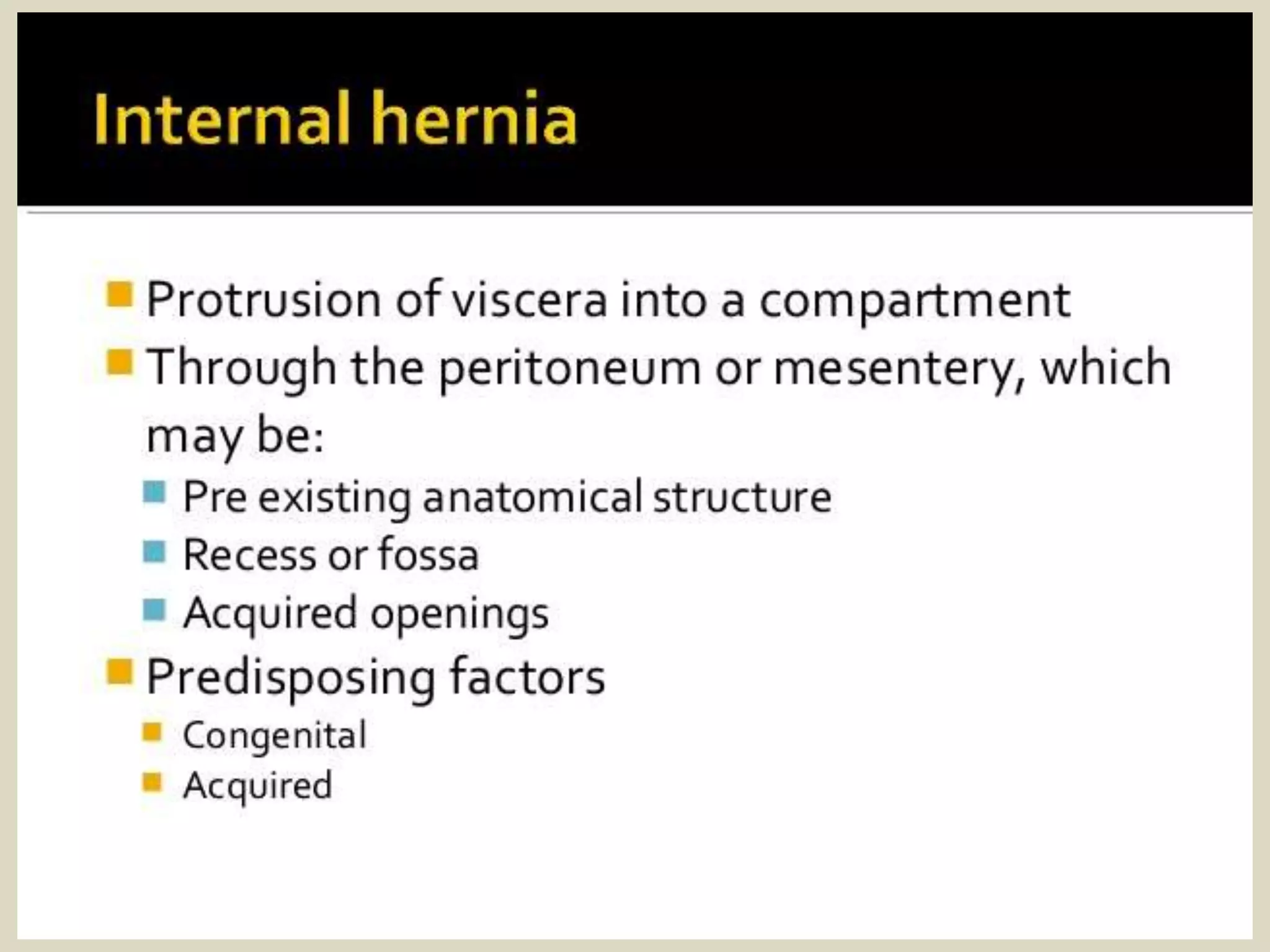 Presentation1, radiological imaging of internal abdominal hernia. | PPTX