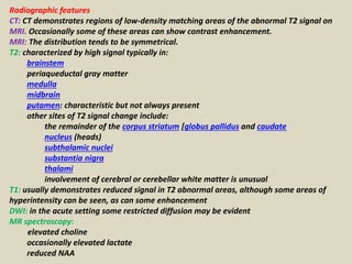 Presentation1, radiological imaging of leigh disease. | PPTX
