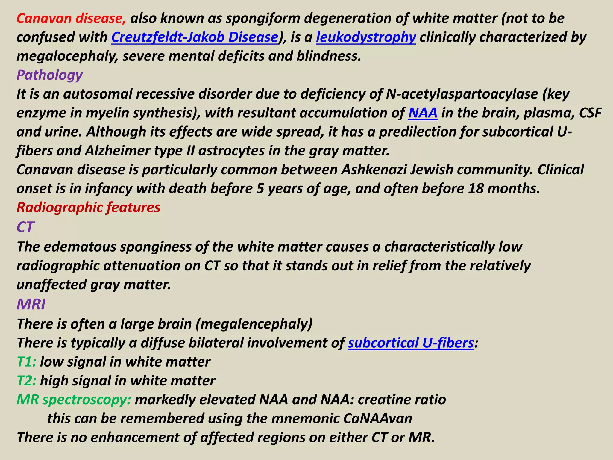 Presentation1, radiological imaging of pediatric leukodystrophy. | PPTX