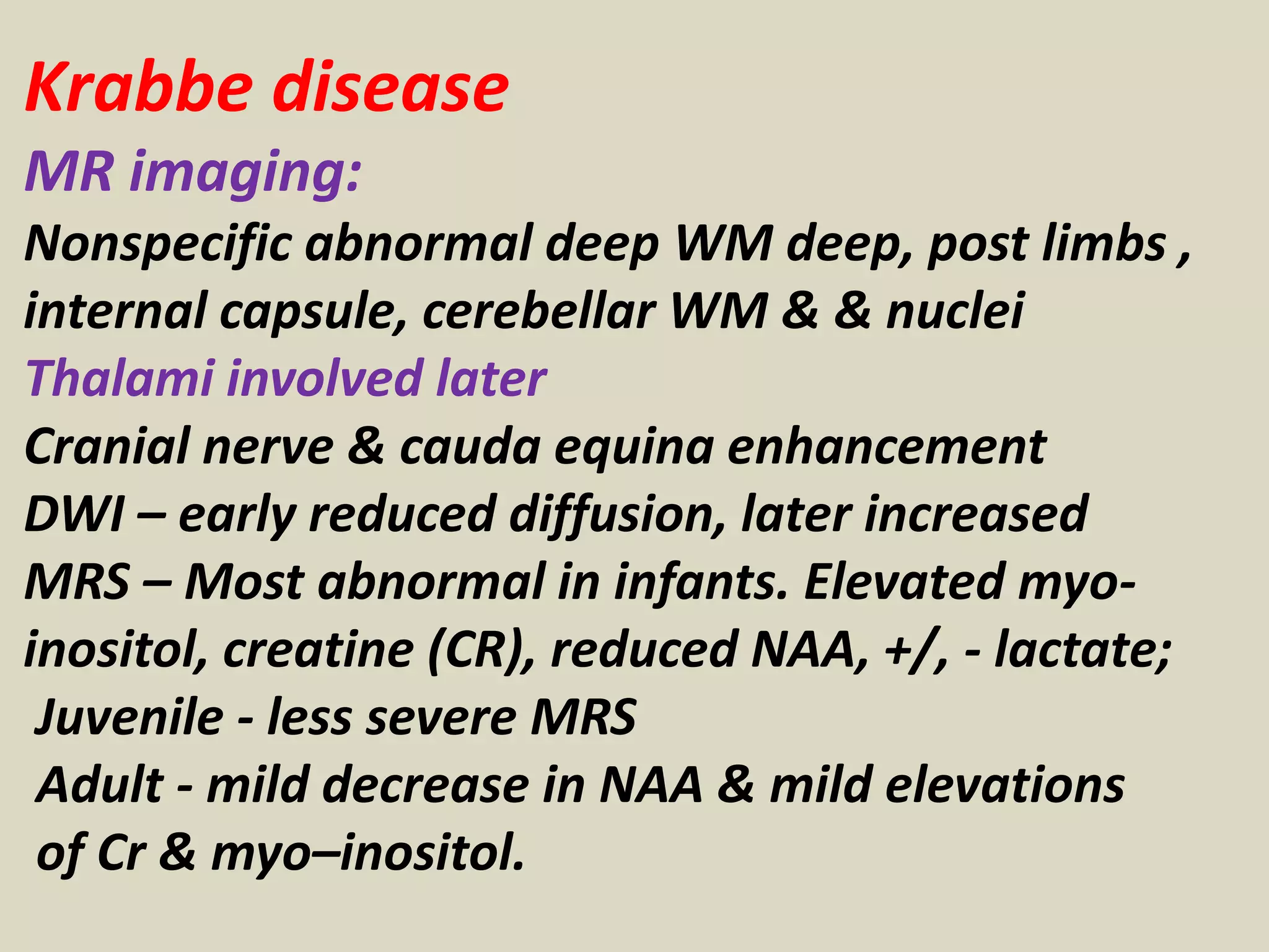 Presentation1, radiological imaging of pediatric leukodystrophy. | PPTX