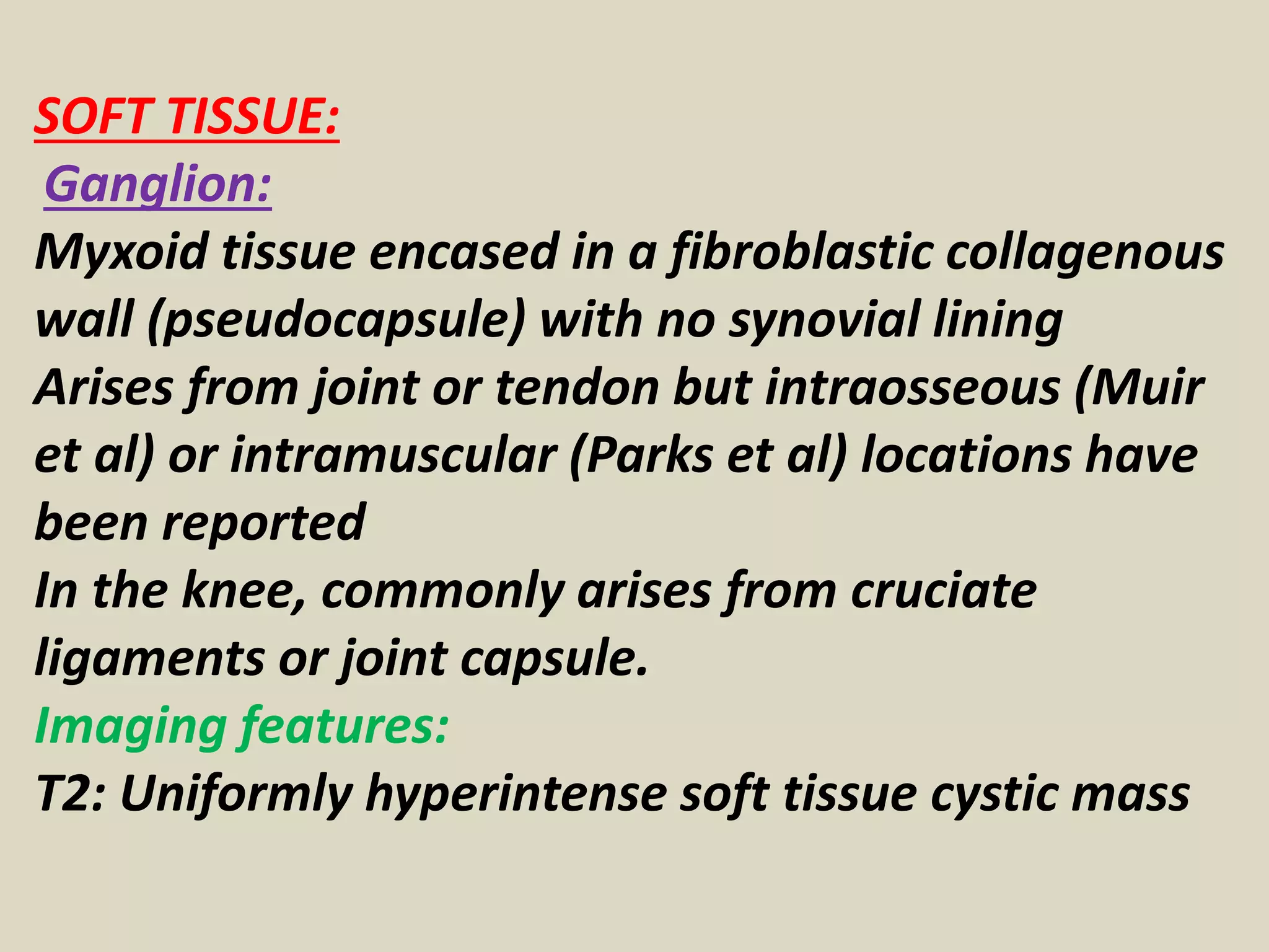 Presentation1, radiological imaging of popliteal fossa masses. | PPTX