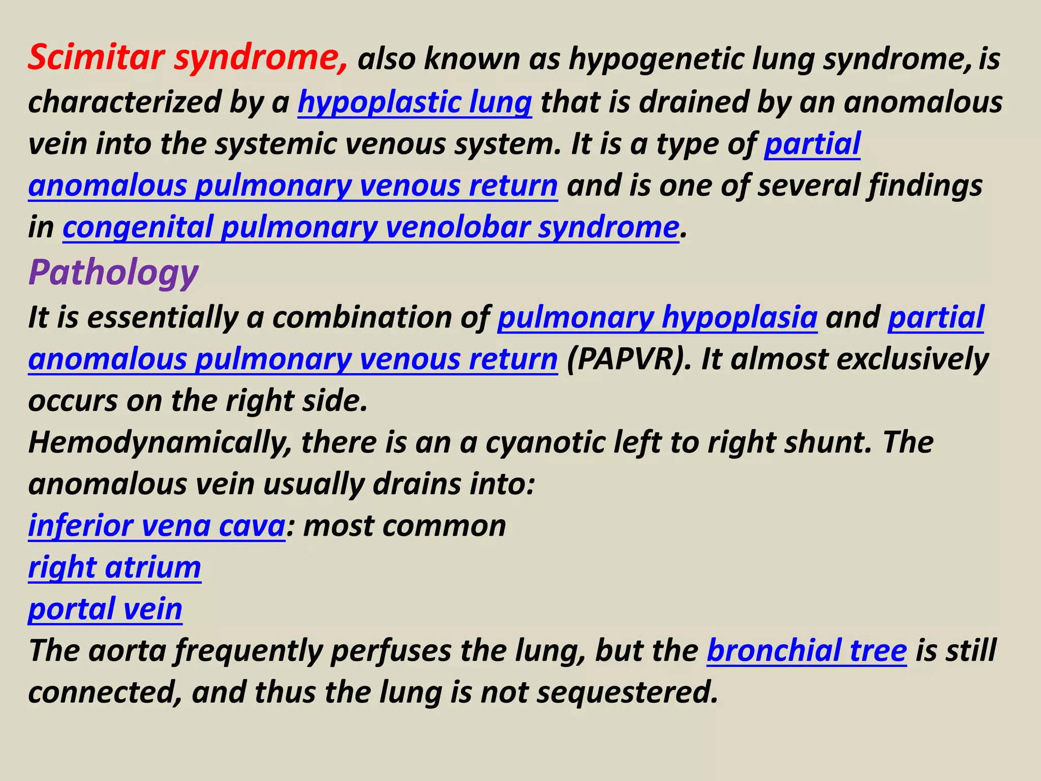 Presentation1, radiological imaging of scimitar syndrome | PPTX