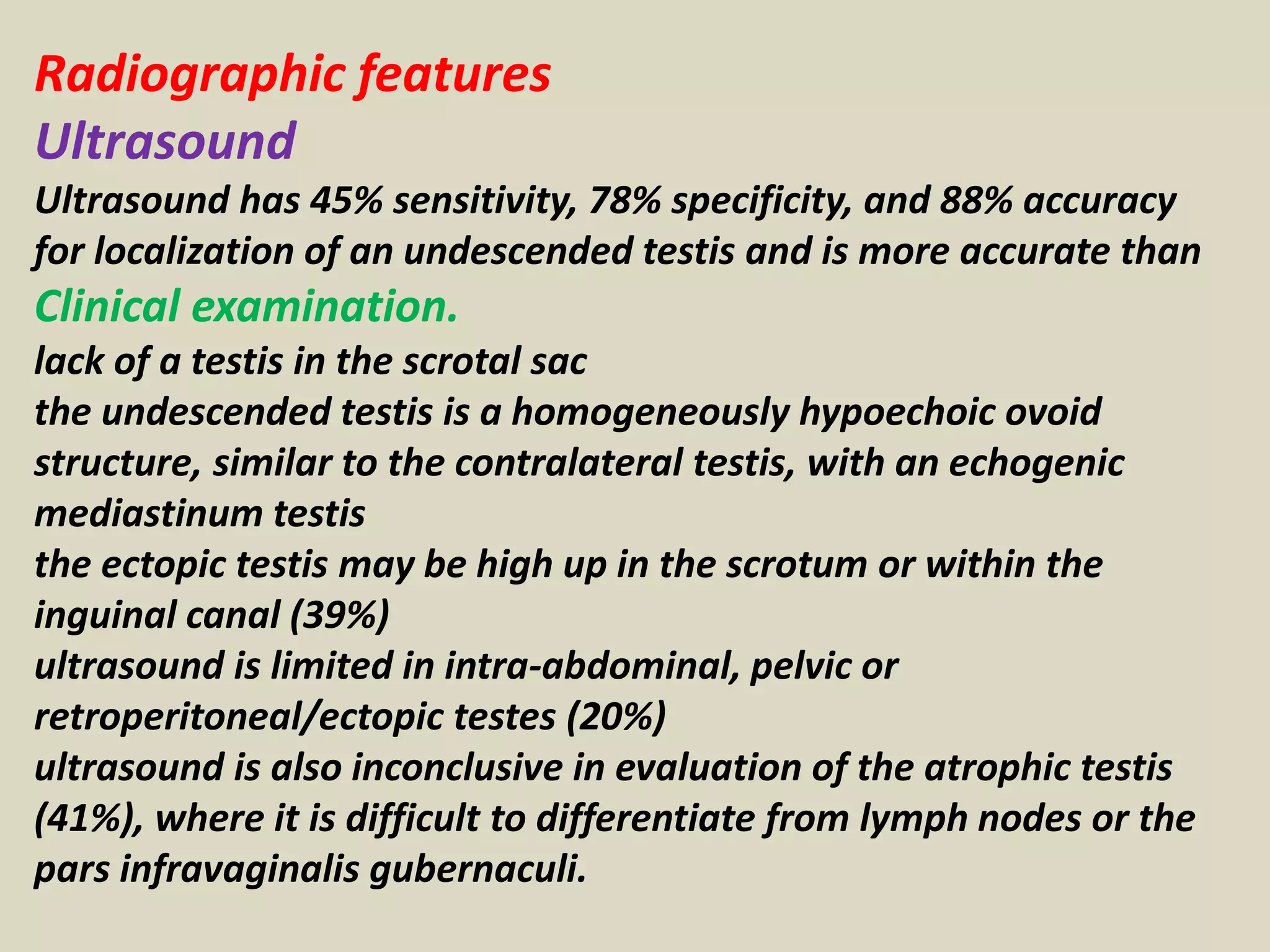 Presentation1, radiological imaging of undescended testis. | PPTX