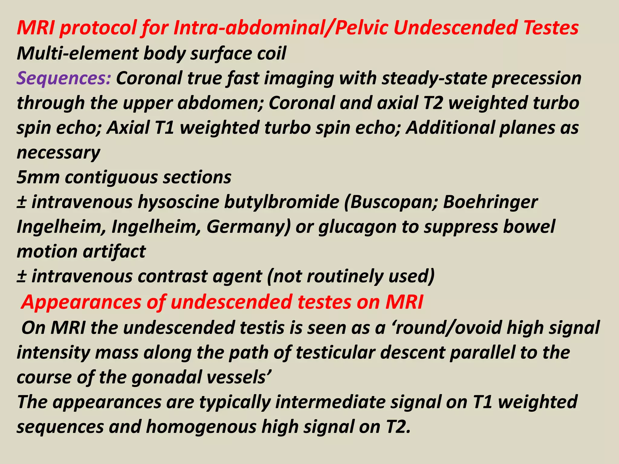 Presentation1, radiological imaging of undescended testis. | PPTX