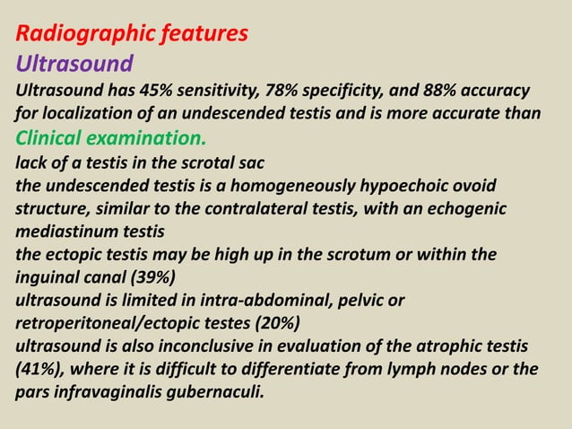 Presentation1, radiological imaging of undescended testis. | PPTX ...