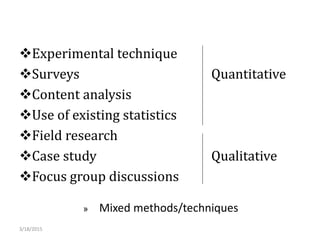 Presentation 1; research methods | PPTX