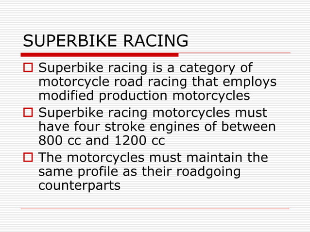 MOTOR CYCLE RACING - By A.ROHINI | PPT