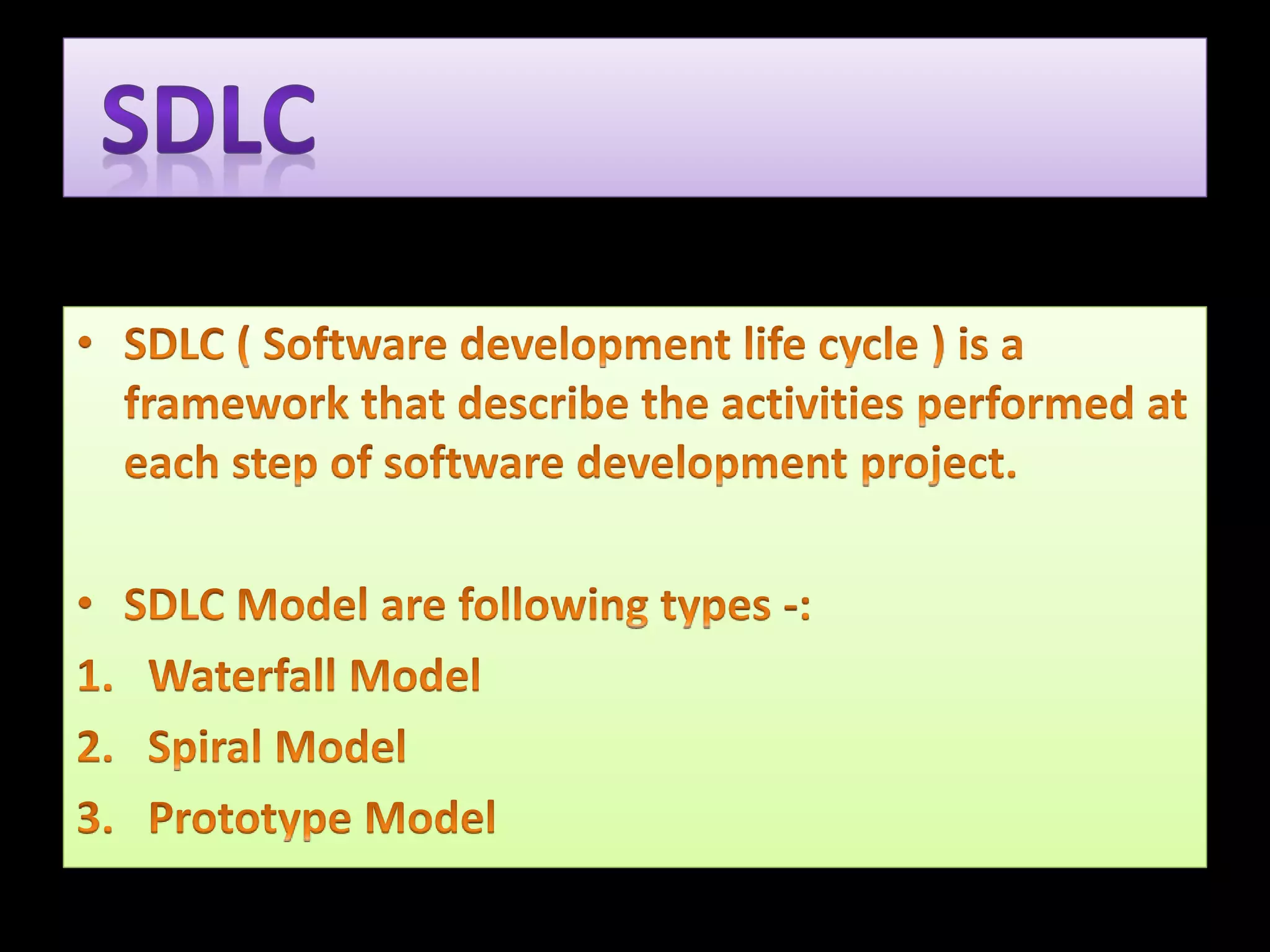 Presentation on SDLC model (Spiral & Prototype) | PPT