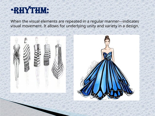 Presentation on Rhythm in Apparel Designing | PPTX | Music | Entertainment