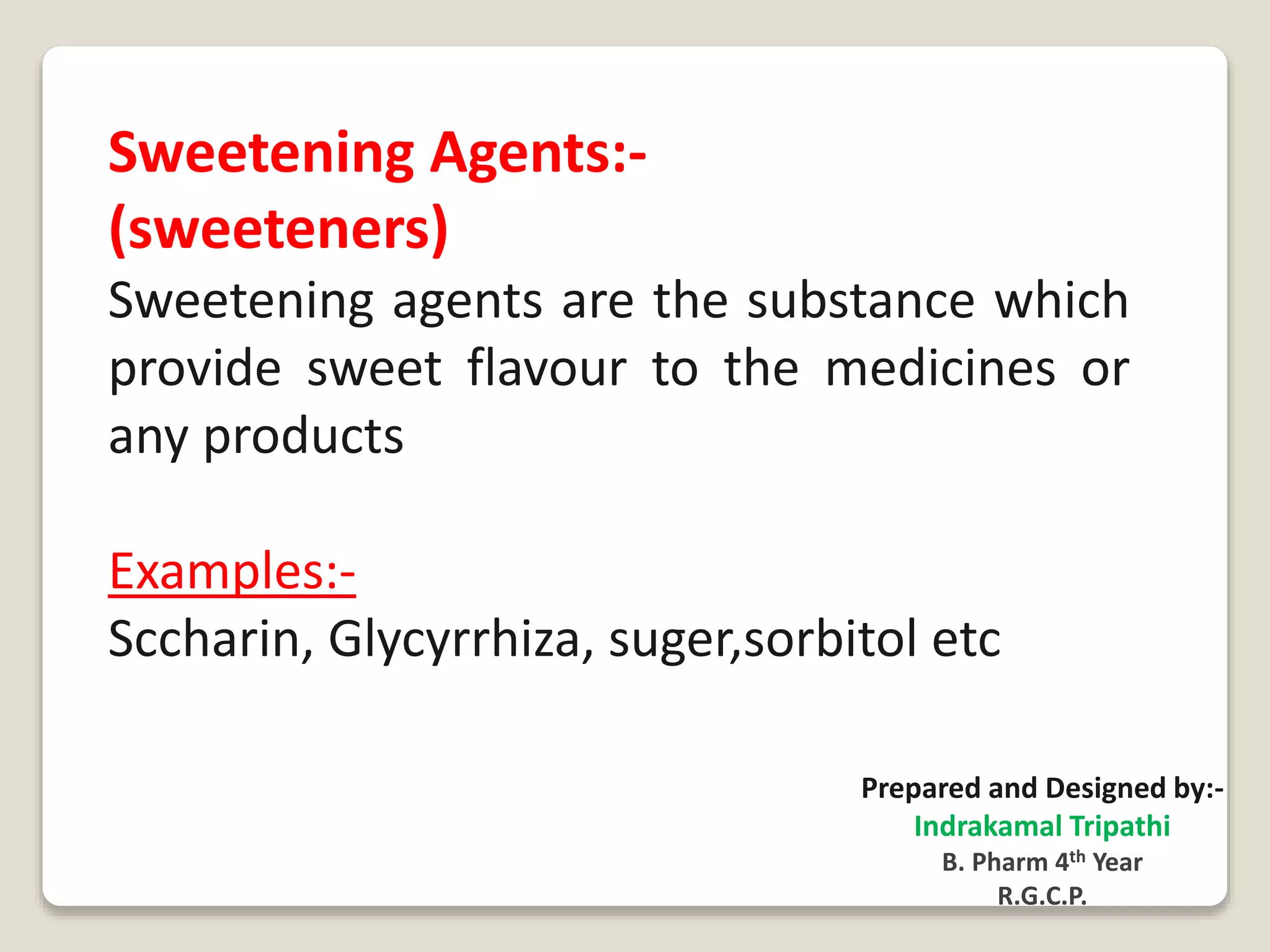 Pharmaceutical Additives | PPTX