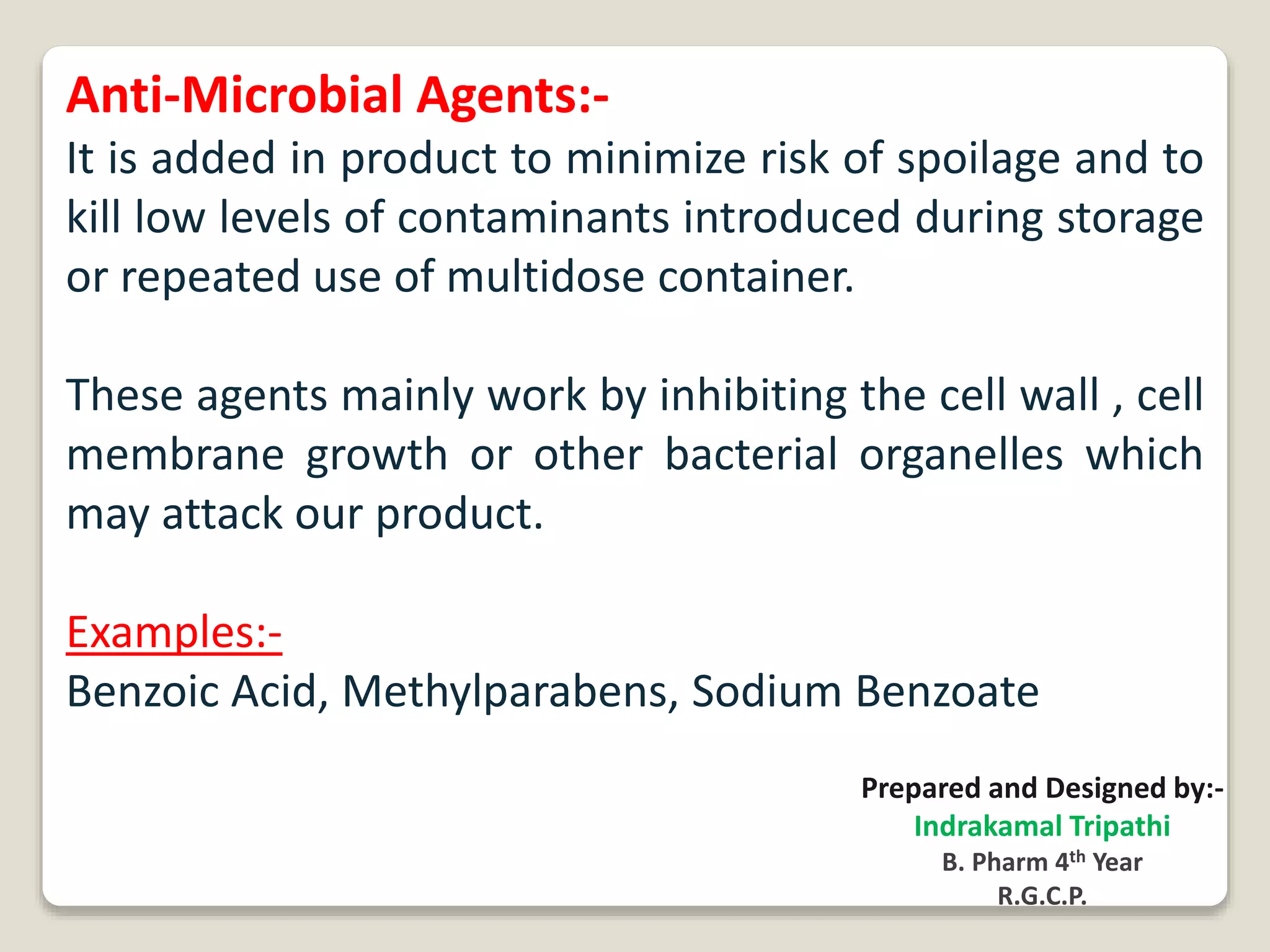 Pharmaceutical Additives | PPTX