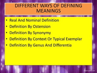 Meaning and Definition | PPTX