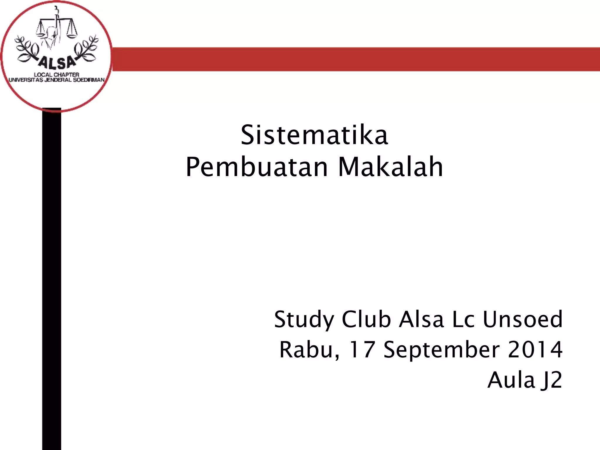Sistematika Makalah | PPTX