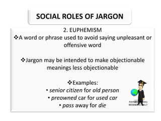 Sociolinguistics - Jargon etc | PPT
