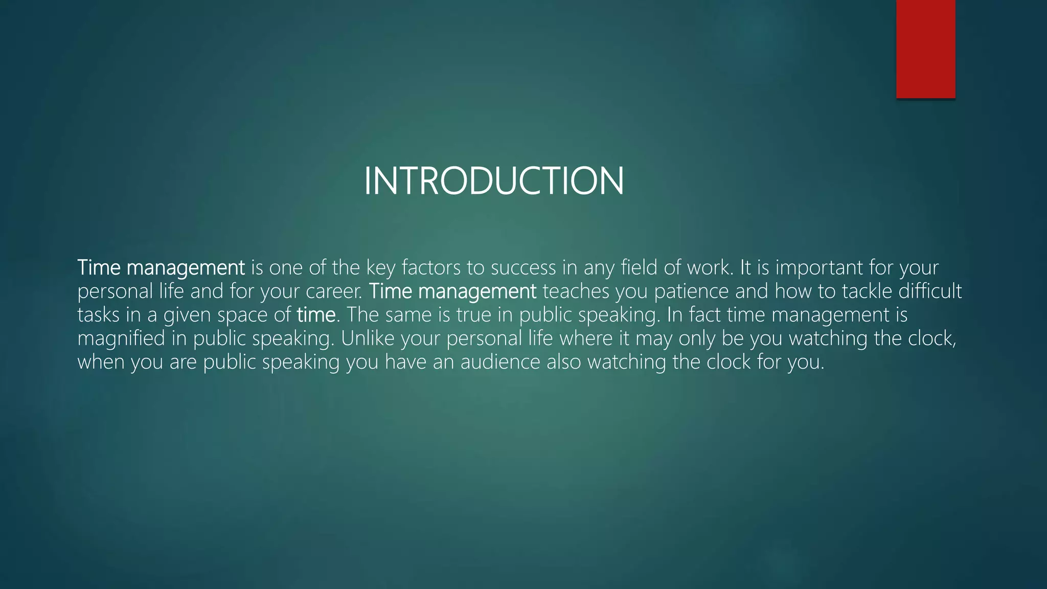 TIME MANAGEMENT | PPTX