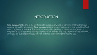 TIME MANAGEMENT | PPTX