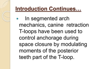 Anchorage condition during canine retraction using transpalatal arch ...