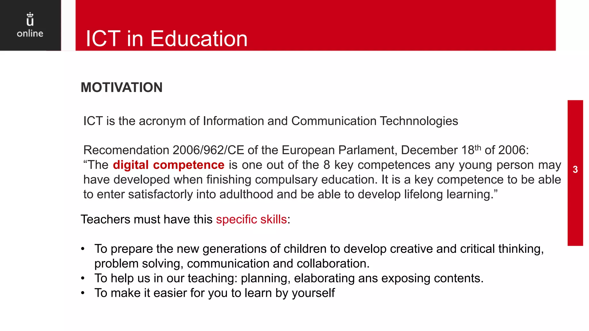 ICT in education presentation (Vicálvaro) | PPT