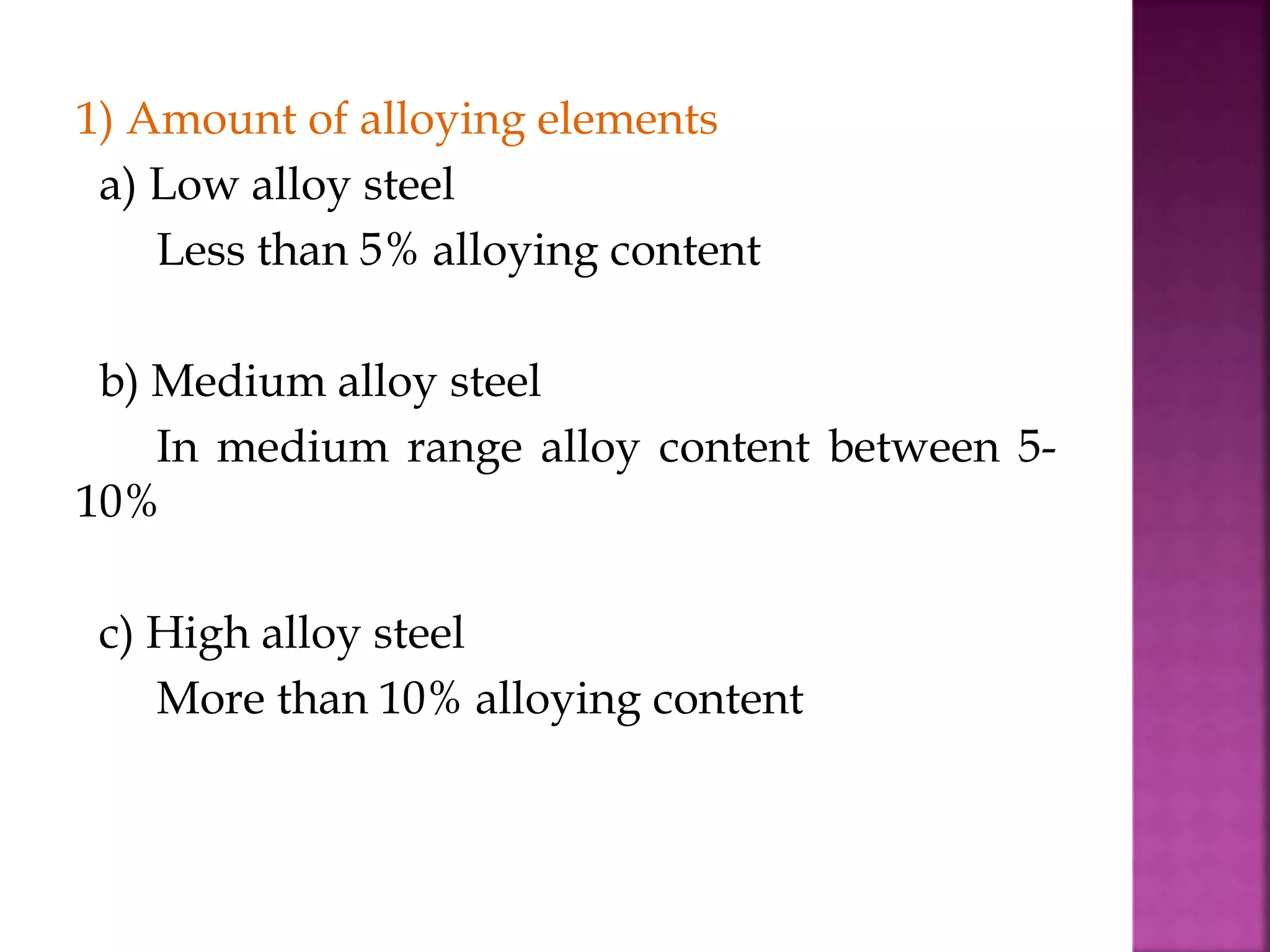 Classification of steel | PPTX