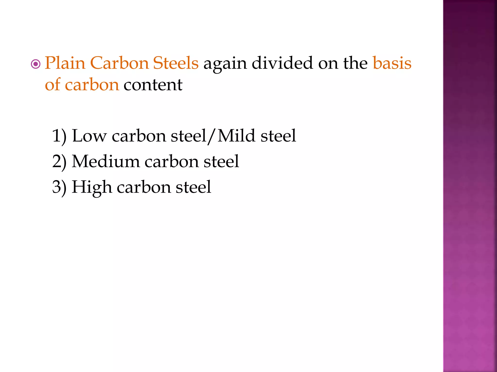 Classification of steel | PPTX