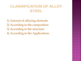 Classification of steel | PPTX