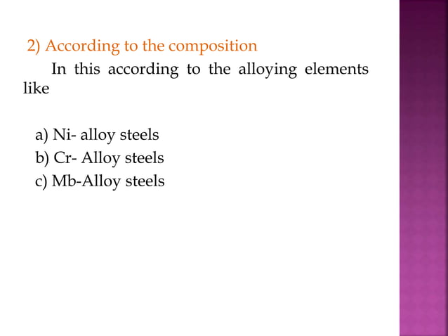 Classification of steel | PPTX