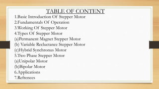 Presentation1 stepper and servomotor12 | PPTX
