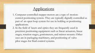 Presentation1 stepper and servomotor12 | PPTX