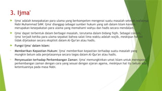 Presentation1 SUMBER SUBER AJARAN DALAM ISLAM KELOMPOK 7.pptx