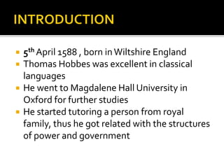 Thomas hobbes | PPTX