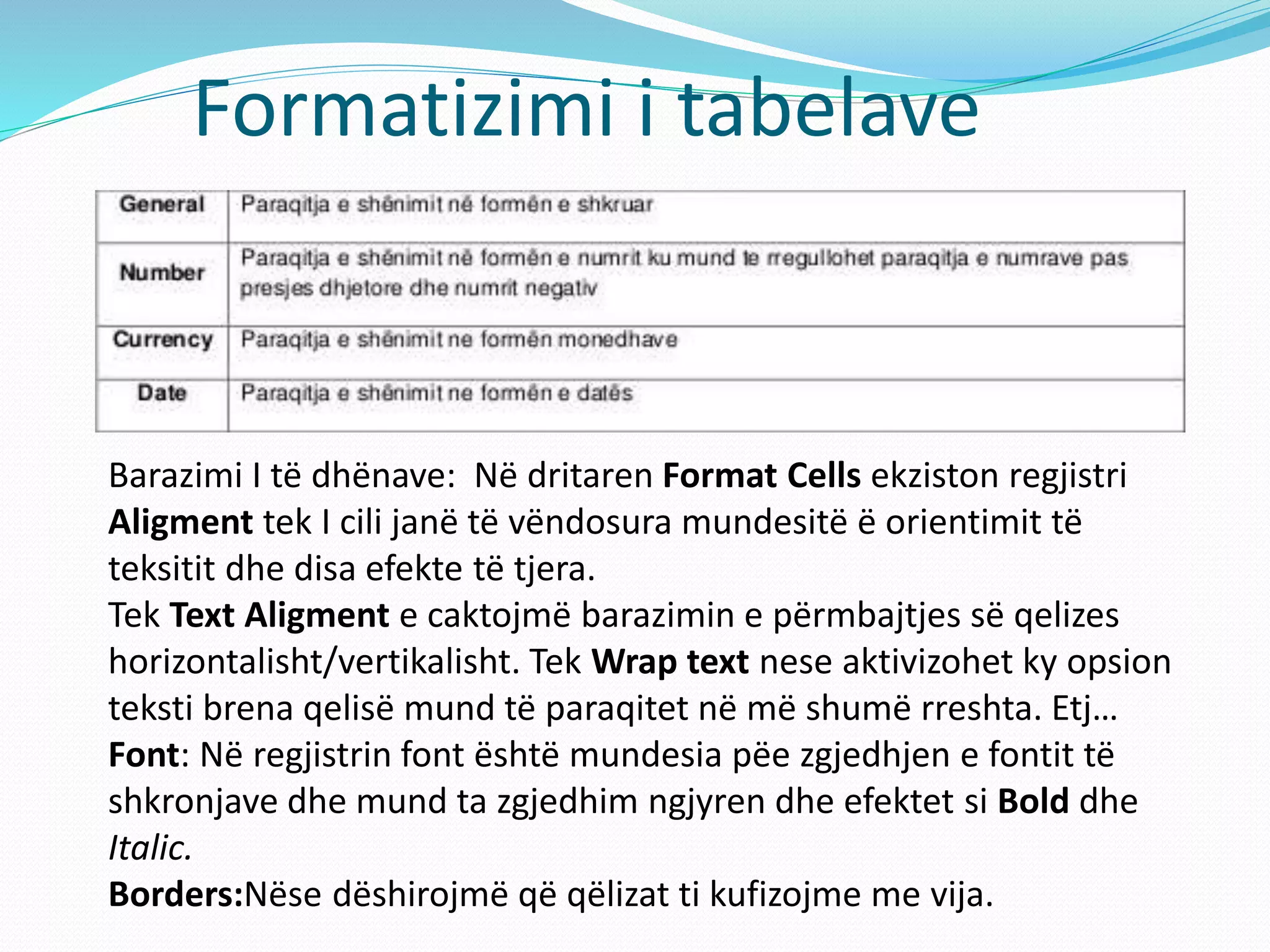 Microsoft Excel shqip | PPTX