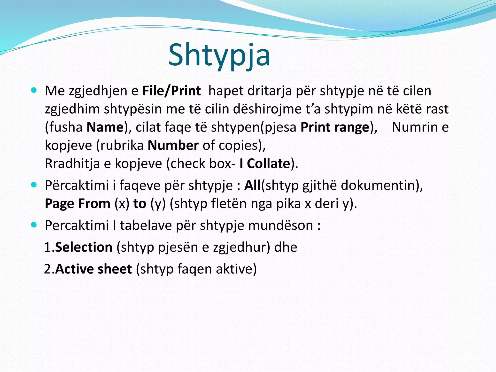 Microsoft Excel shqip | PPTX