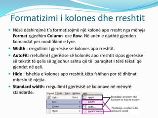 Microsoft Excel shqip | PPTX