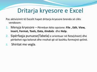 Microsoft Excel shqip | PPTX