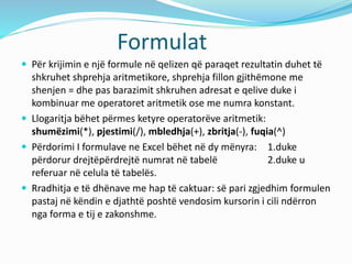 Microsoft Excel shqip | PPTX