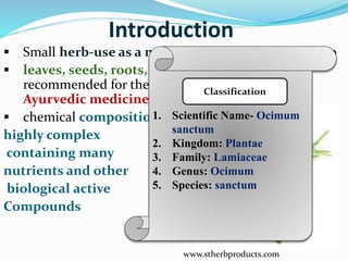Tulsi- A Natural Remedy | PPTX